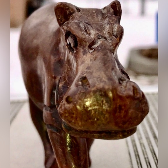 Art | 18th Century Antique Handcarved Miniature Wooden Hippopotamus ...
